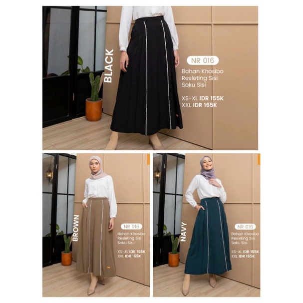 Jual ROK WANITA POLOS NR 016 16 ORIGINAL NIBRAS FASHION BAWAHAN SKIRT ...