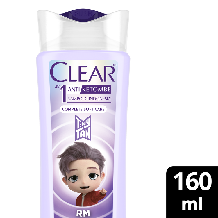 Jual Clear Shampoo Anti Ketombe Complete Soft Care TinyTAN Special Edition 160ml | Shopee Indonesia