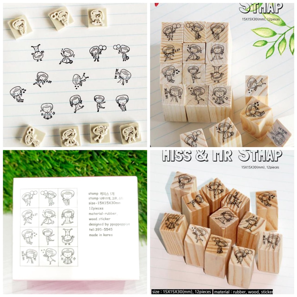 Jual Kmk Stempel Cap Stamp Stampel Setempel Kayu Wood Karakter Cute ...