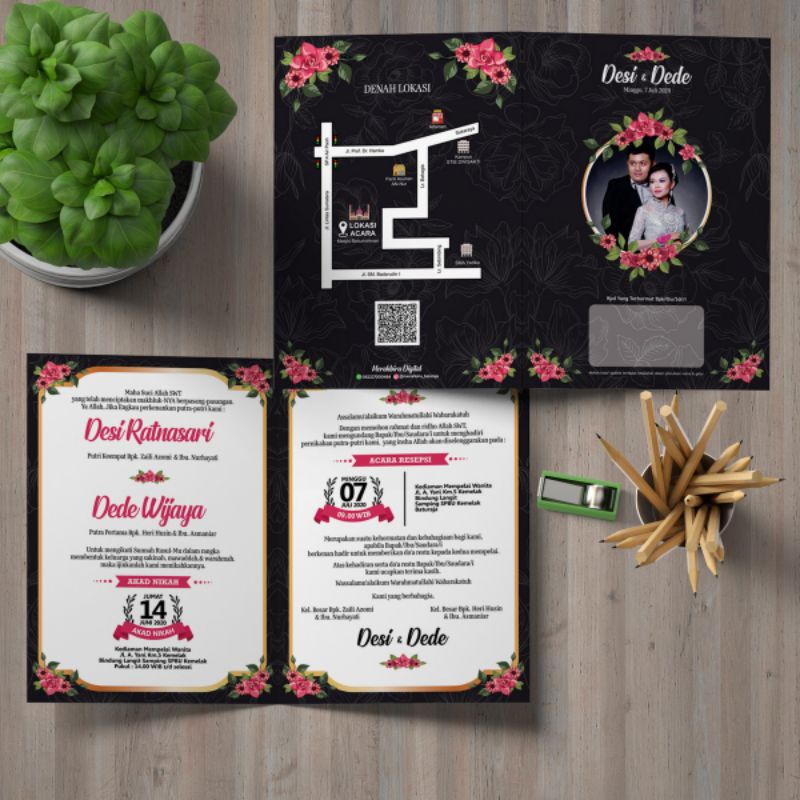 Jual Undangan Custom / Undangan pernikahan / Undangan Nikah / Undangan ...