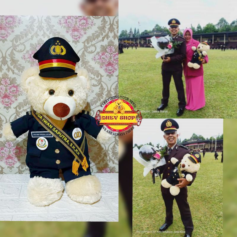 Jual Boneka Teddybear Profesi Polisi Bintara Premium Quality | Shopee ...