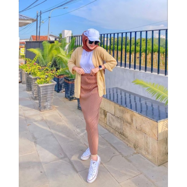 Jual Rok Span Plisket Good Jersey Premium | Shopee Indonesia