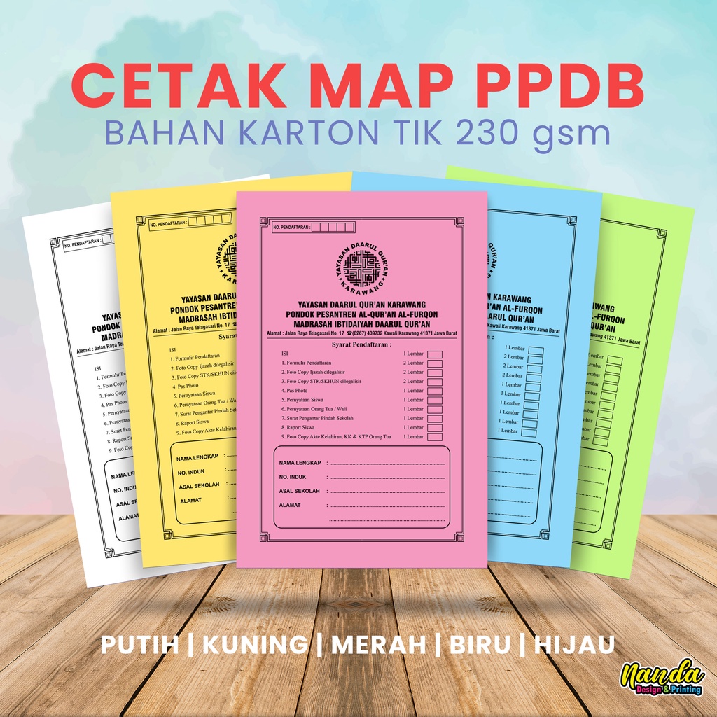 Jual CETAK MAP PPDB SEKOLAH SD, MI, MTs, MA, SMA, SMK | Shopee Indonesia