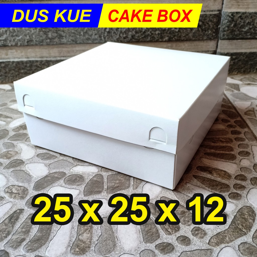 Jual Dus 25x25x12/ 25x25/ Dus Kue Ulang Tahun/ Box Roti/ Cake Box/ Dus ...
