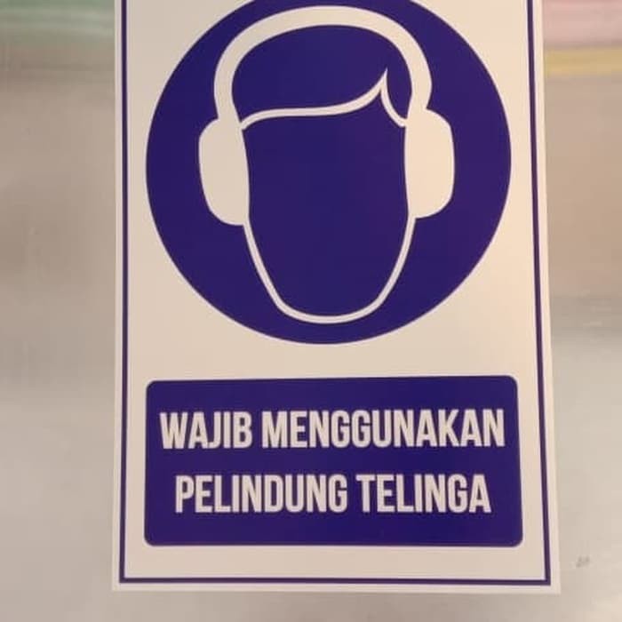 Jual STICKER K3 RAMBU SAFETY WAJIB MENGGUNAKAN PELINDUNG TELINGA 20X30 ...