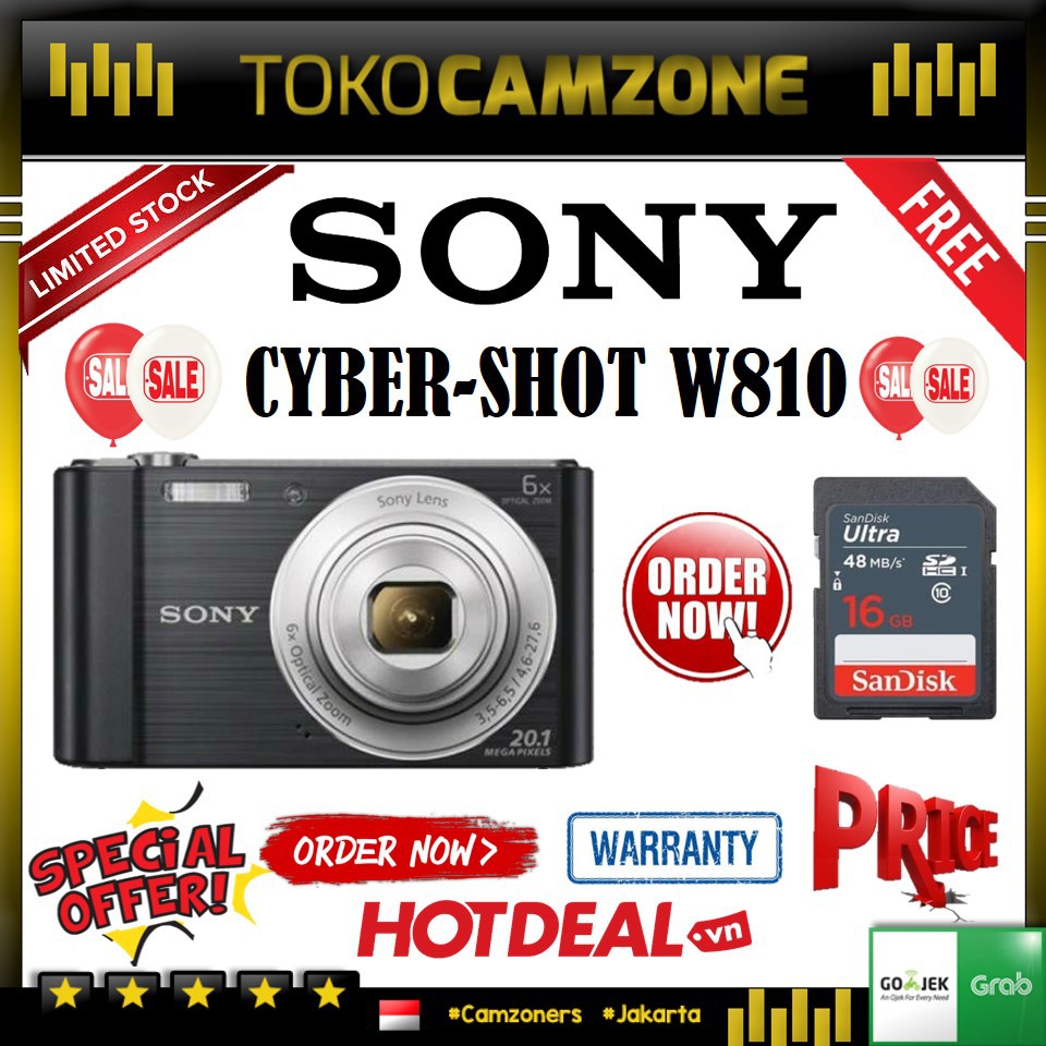 Jual SONY Cyber-shot DSC-W810 Pocket Camera W810 Special Paket | Shopee Indonesia