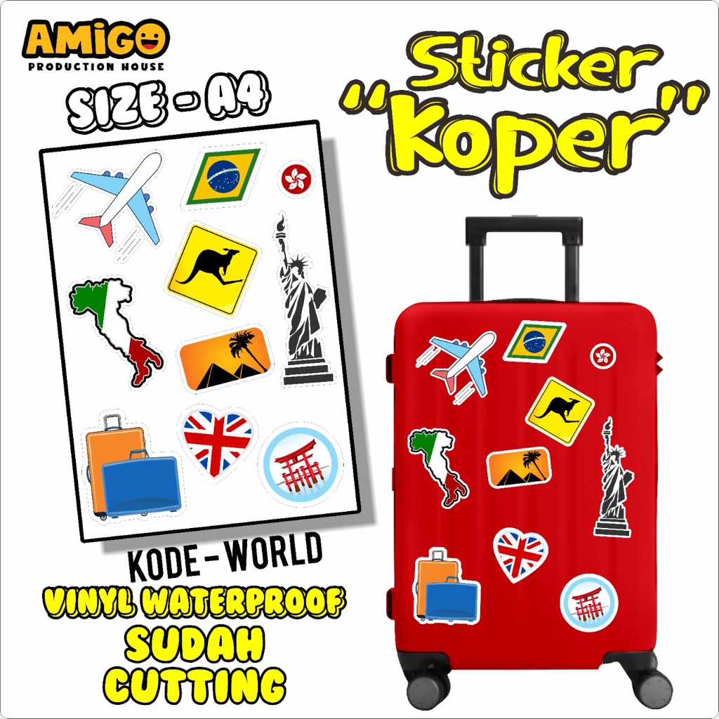 Jual Sticker Koper Stiker Dekor Koper Sticker Travel stiker vinyl anti ...