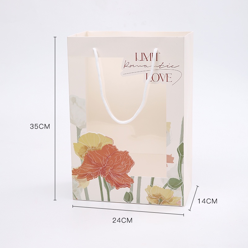 Jual FLOWERY PAPER BAG TRANSPARAN BAG FLOWER BAG BENING TAS BUNGA ...