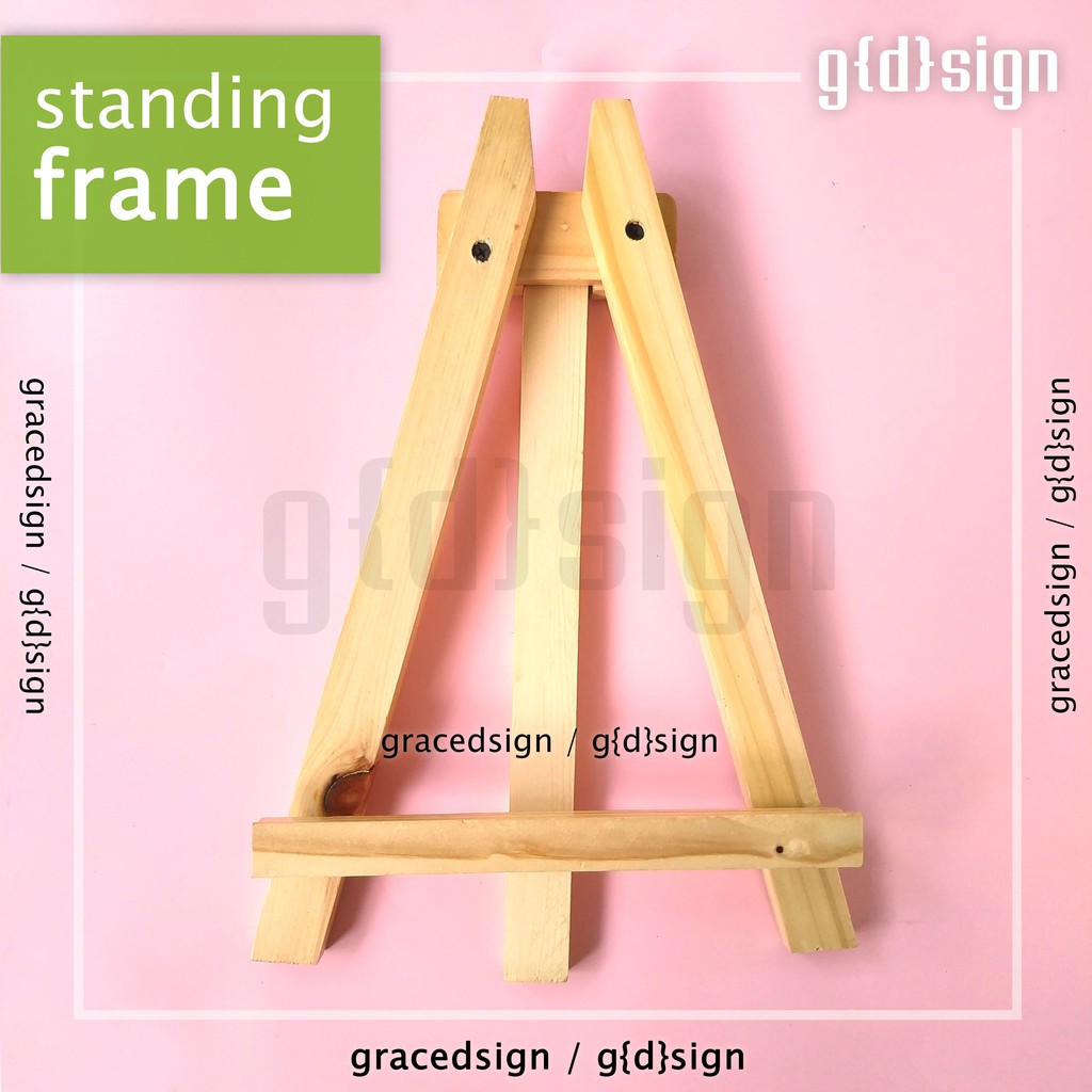 Jual Dudukan Kanvas Wooden Easel Standing Frame Bingkai Foto Dilipat ...