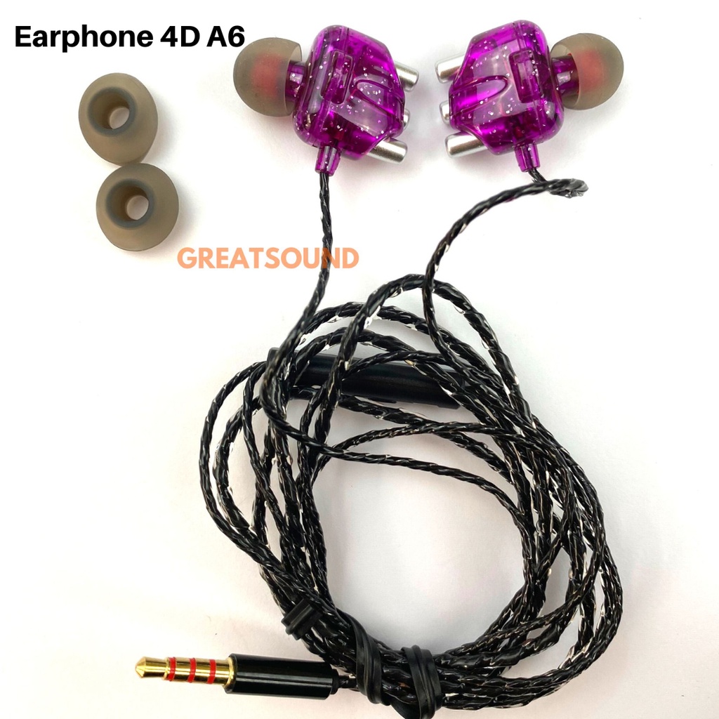 Jual Headset Gaming Earphone Gaming Headset 4D A4 Tuning Version Earphone 4D A6 Headset Murah ...