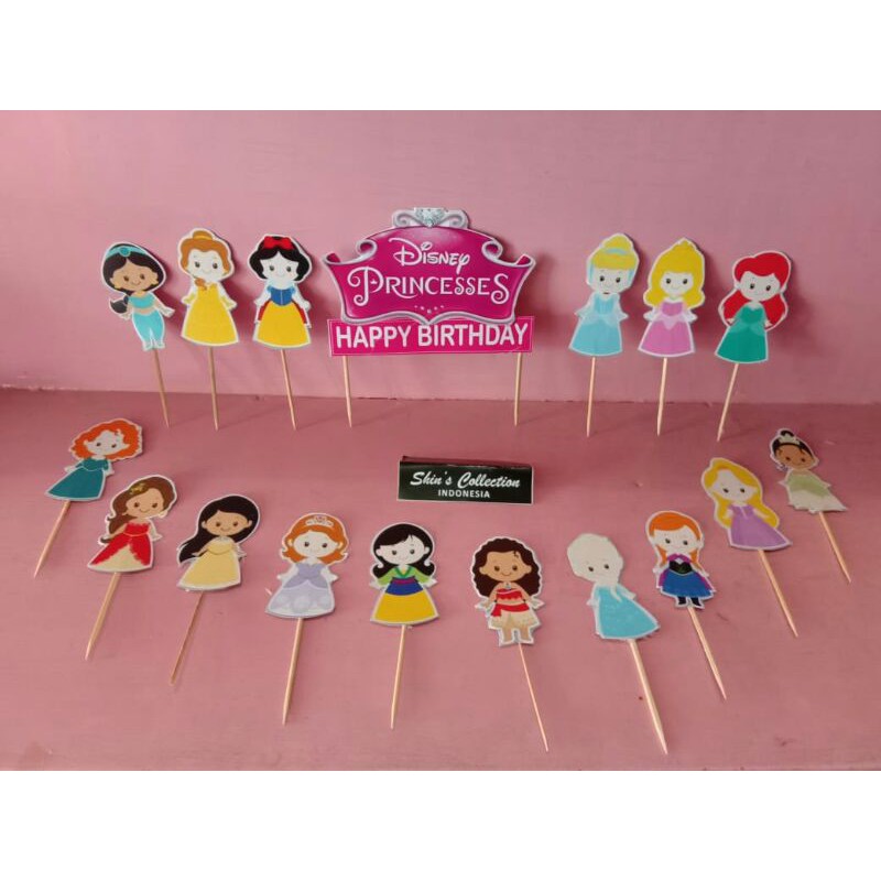 Jual Cake Topper Chibi Princess (1 set isi 17 pcs) | Shopee Indonesia