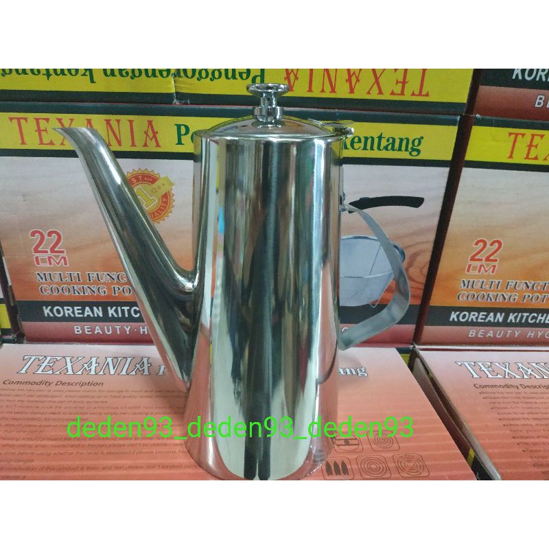 Jual Teko Tea Pot 2L / Teko Thai Tea Water Pot Kettle Stainless Steel 2 ...