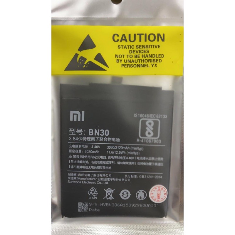 Jual baterai original BN30 BN-30 Xiaomi Redmi 4A batre ori battery ...