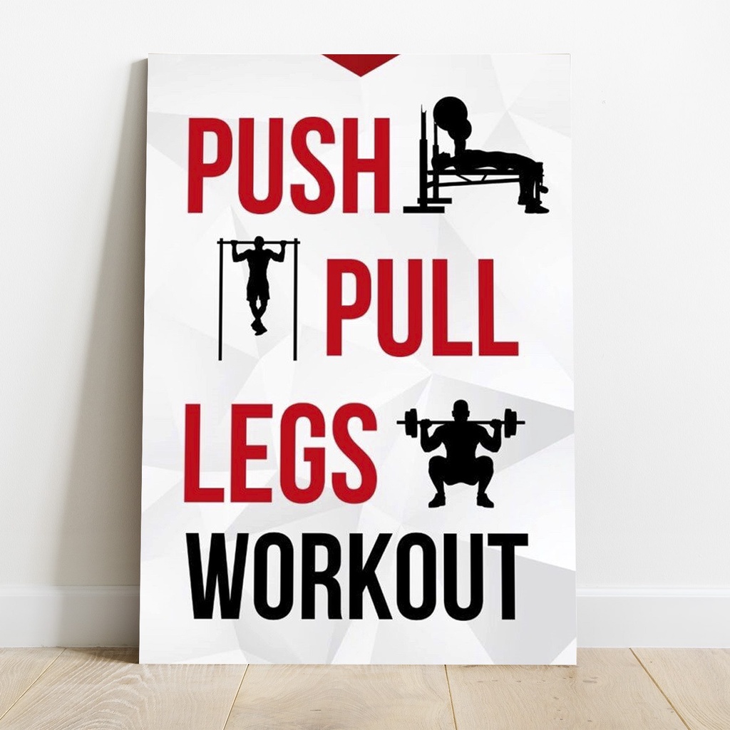 Jual Poster Push Pull Legs Workout Fitness Gym Sehat Bugar Olahraga ...