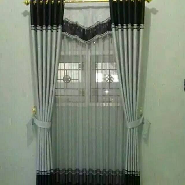 Jual Gordyn set L = 150cm T = 250 cm tanpa besi | Shopee Indonesia
