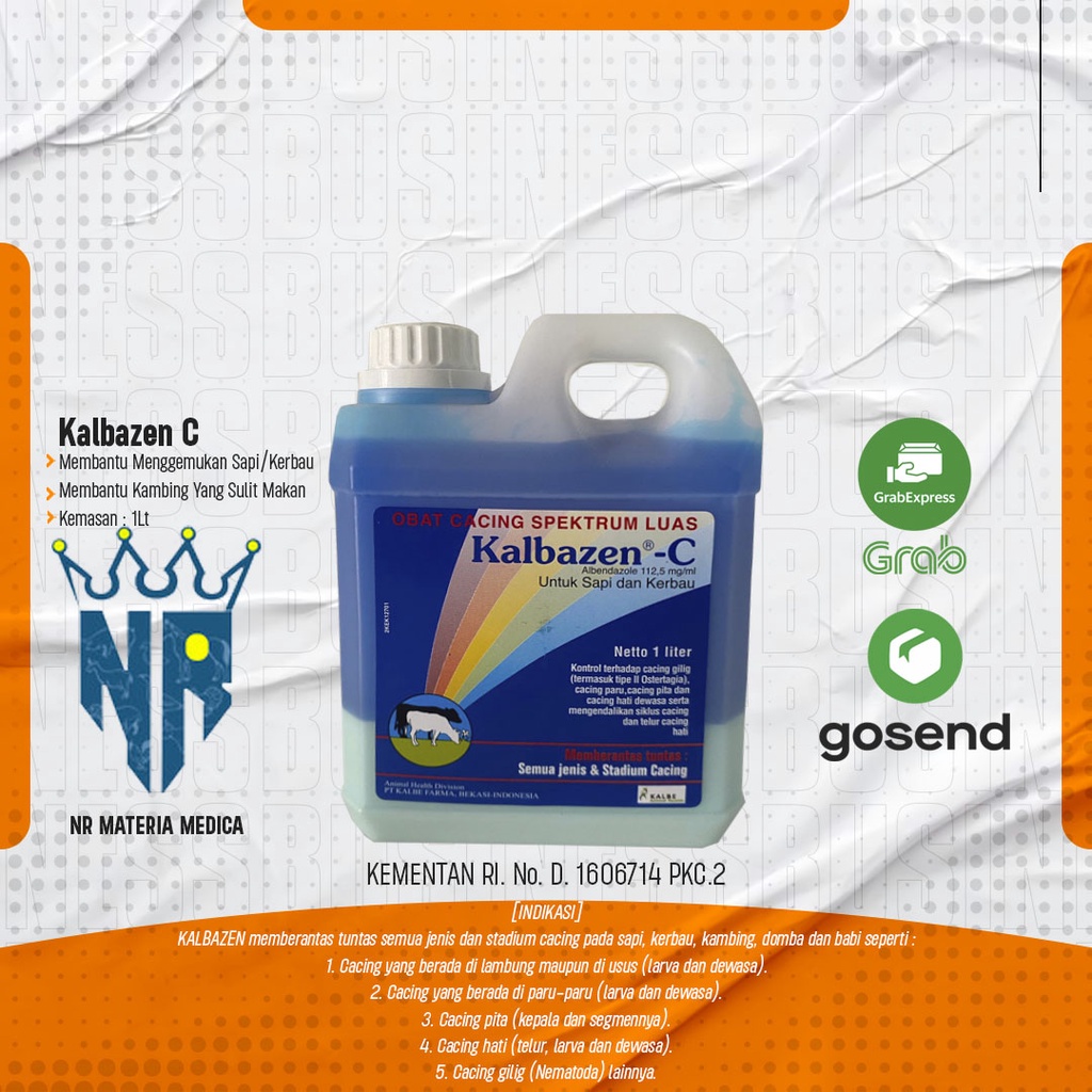 Jual KALBAZEN C 1 L - Obat Cacing Oral Ampuh Basmi Semua Jenis Cacing ...