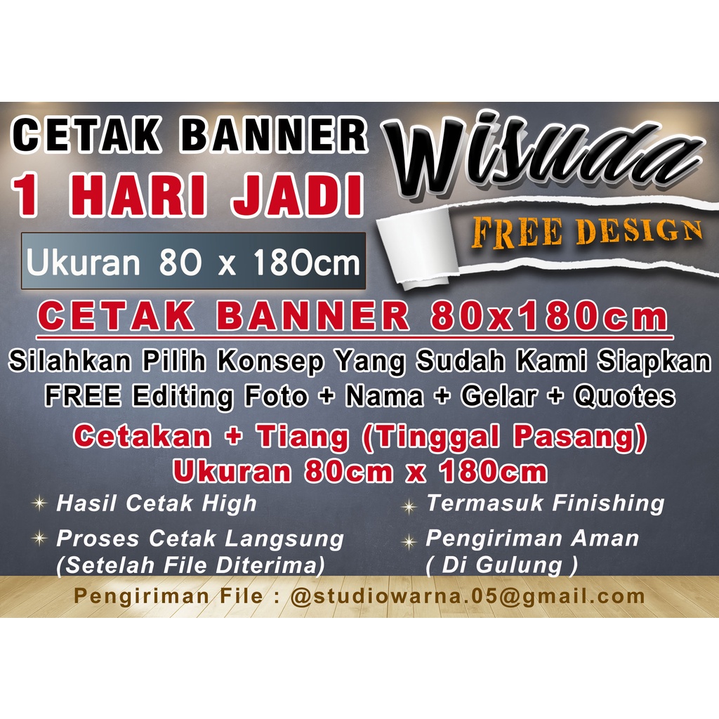Jual BANNER SIDANG LULUS KULIAH SPANDUK SEMPRO GRADUATION BANNER WISUDA ...
