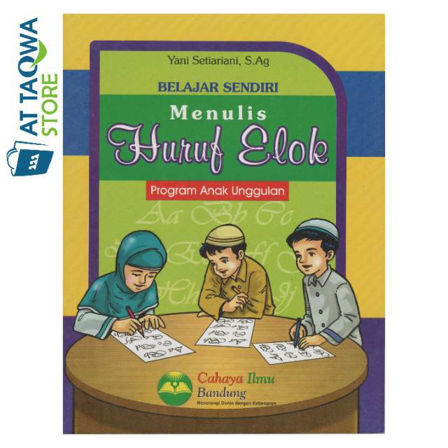 Jual Belajar Sendiri Menulis Huruf Elok / Latin / Tegak Bersambung ...
