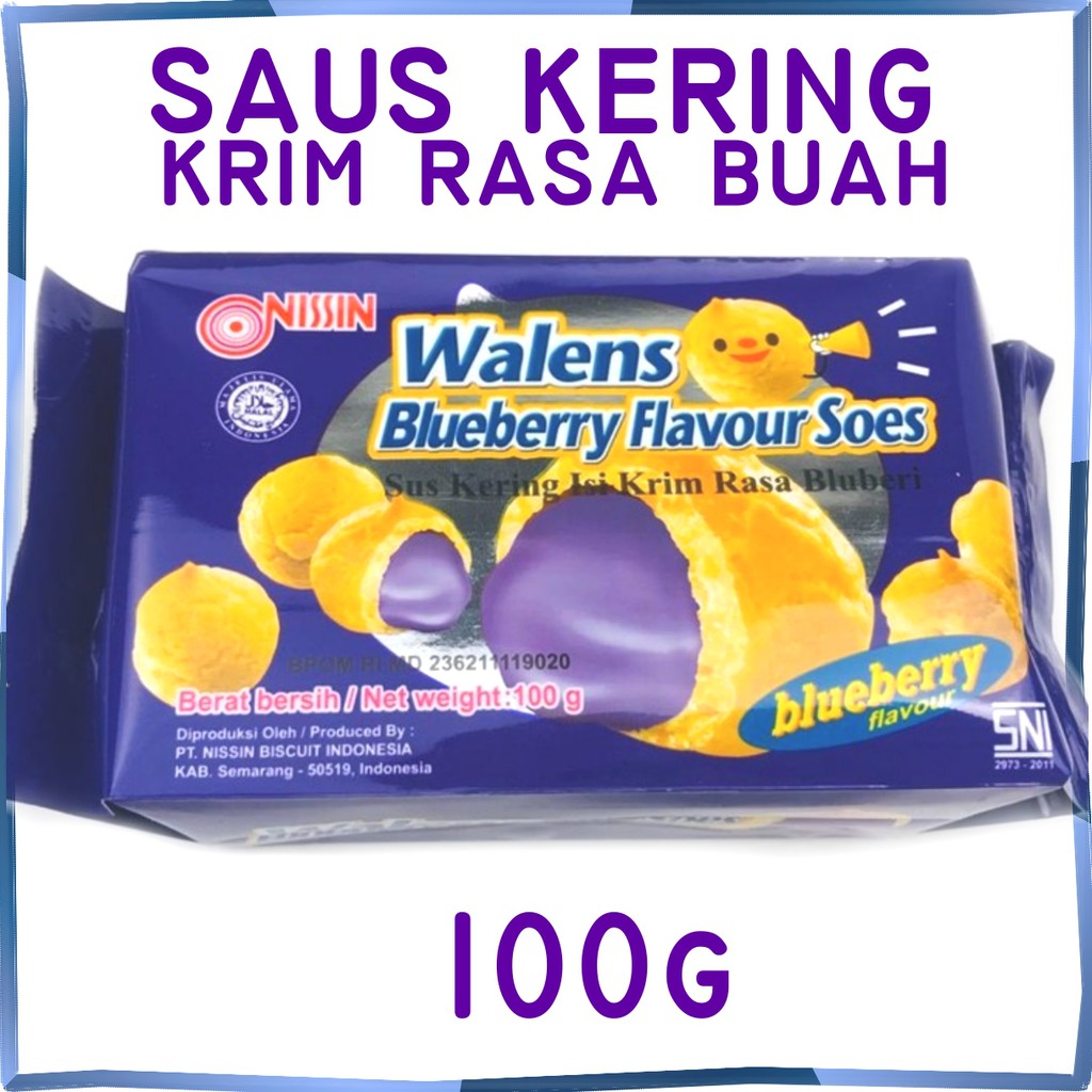 Jual makanan ringan NISSIN snack walens blueberry 100g falvour saus ...