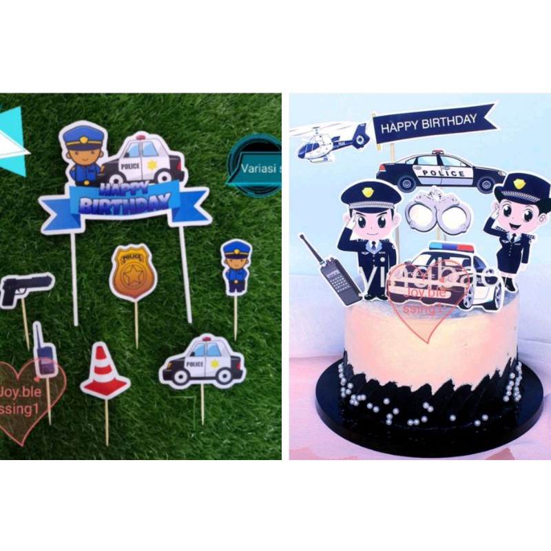 Jual TOPPER BIRTHDAY MOBIL POLISI | Shopee Indonesia