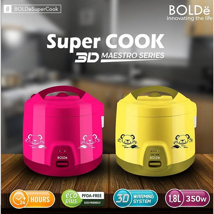 Jual BOLDE Super Cook Rice Cooker 3D 1.8 Liter - Maestro series ...