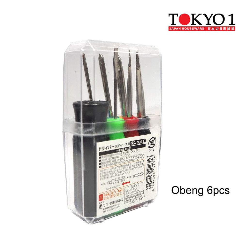 Jual Tokyo1 Obeng 6P mini : 1 Set isi 6 Pcs (112316) | Shopee Indonesia
