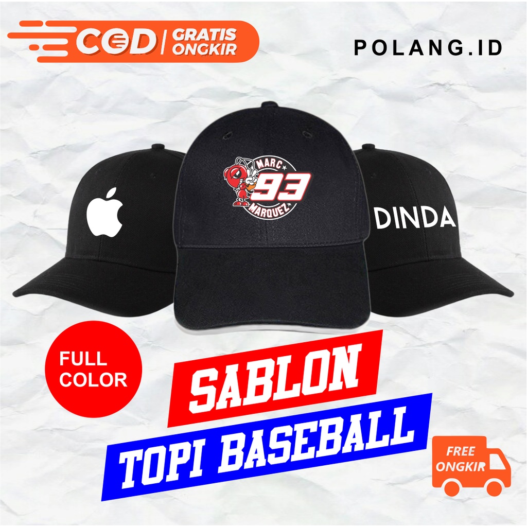 Jual TOPI CUSTOM SABLON BASEBALL CAP JARING NAMA TULISAN KATA KATA ...