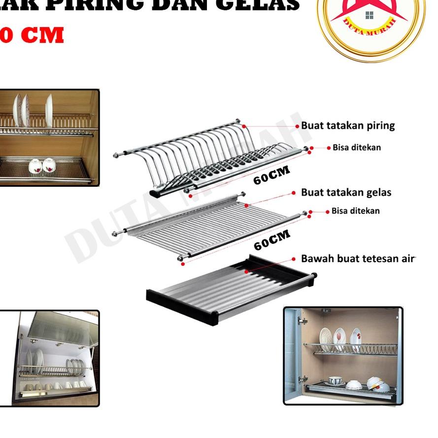 Jual Limited - RAK PIRING & GELAS 60 CM STAINLEIS STEEL Merk Vitco ...