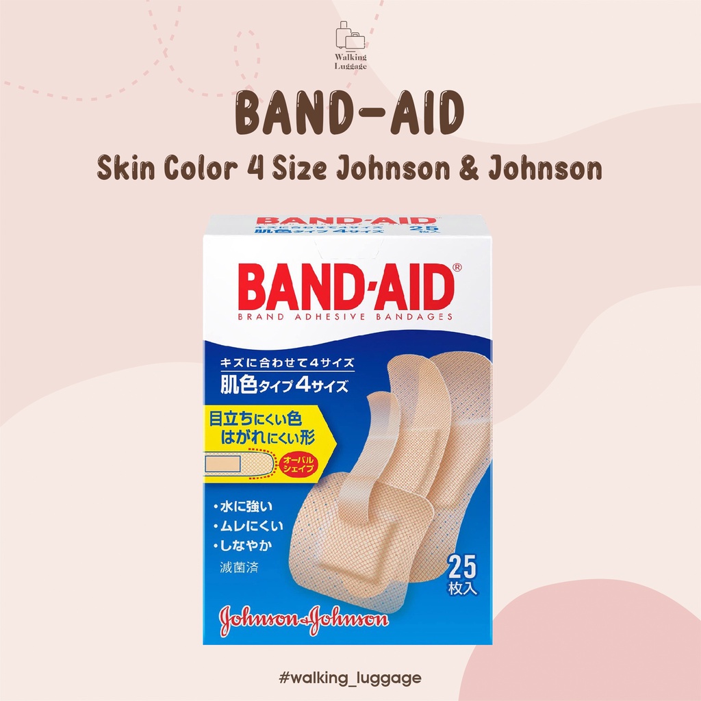 Jual Band Aid Skin Color 4 Size (isi 25) | Plester Luka Band Aid Japan ...