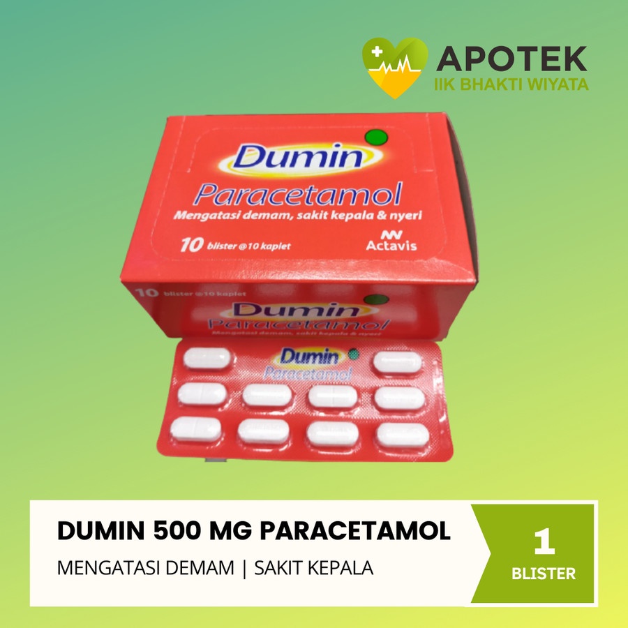 Jual Dumin Paracetamol 500mg Mengatasi Demam dan Sakit Kepala | Shopee ...