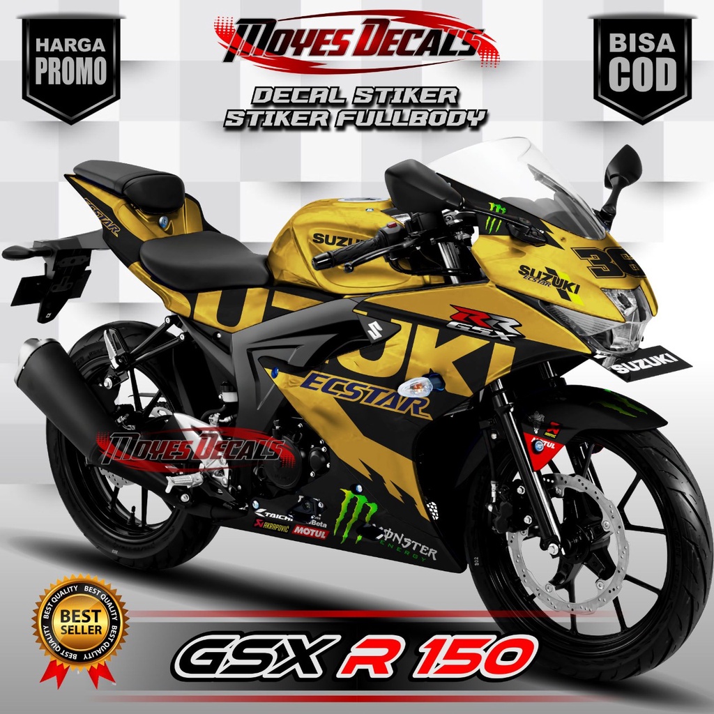 Jual Anti Luntur. decal gsx r150 stiker decal motor gsx 150 decal gsx ...