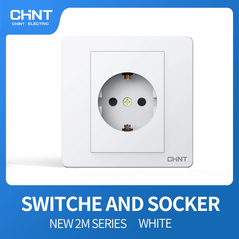 Jual CHINT NEW2M White standard socket / soket | Shopee Indonesia