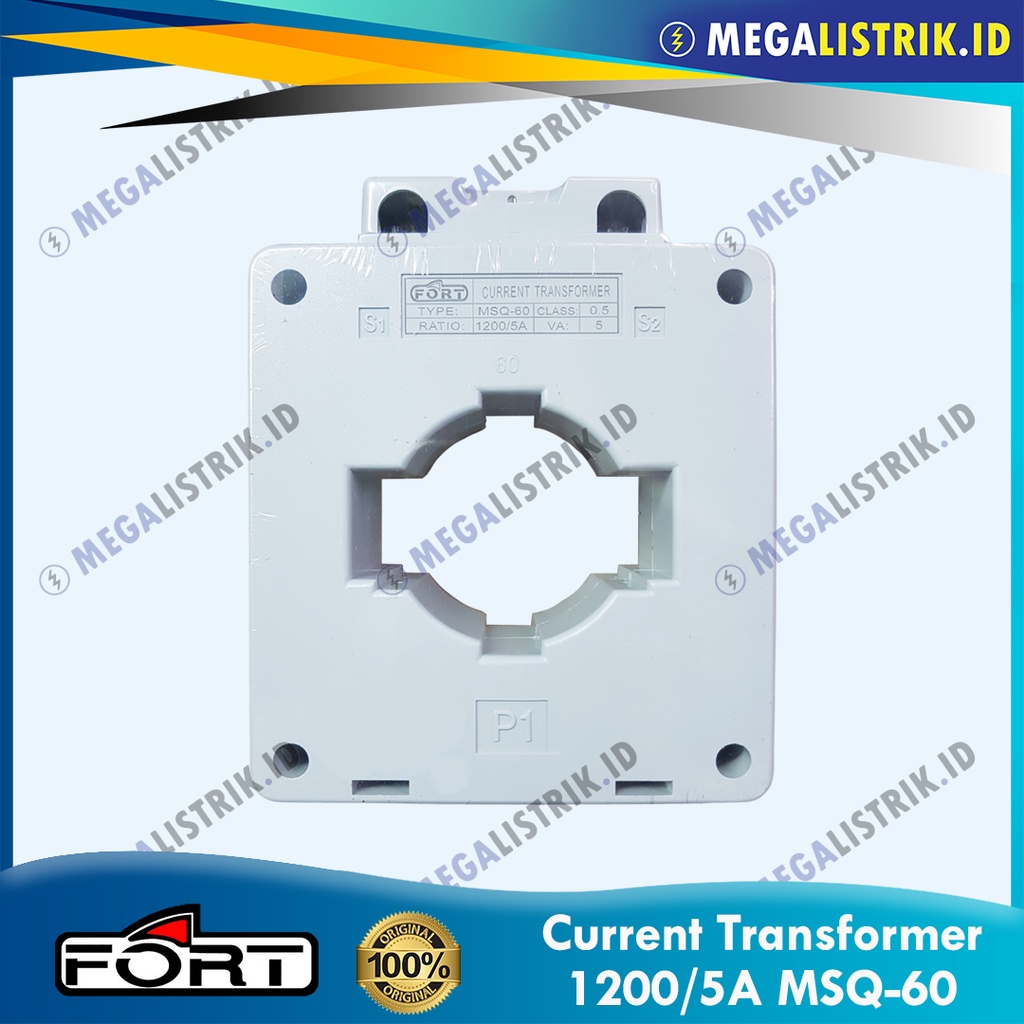 Jual FORT CURRENT TRANSFORMER 1200/5A MSQ-60 / CT PANEL METER 1200 ...