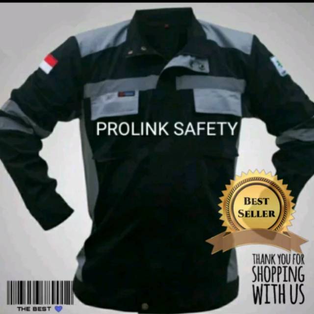 Jual SERAGAM BAJU PROYEK SAFETY SEMI JAKET HITAM ABU SCOTLIGHT 2.5CM ...