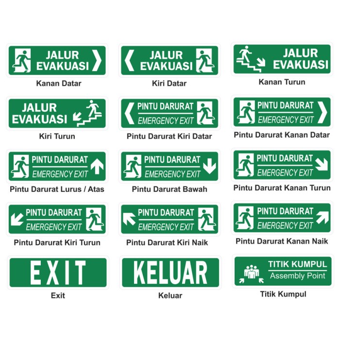 Jual Rambu Jalur Evakuasi akrilik - Exit 30cm x 10cm Acrylic | Shopee Indonesia