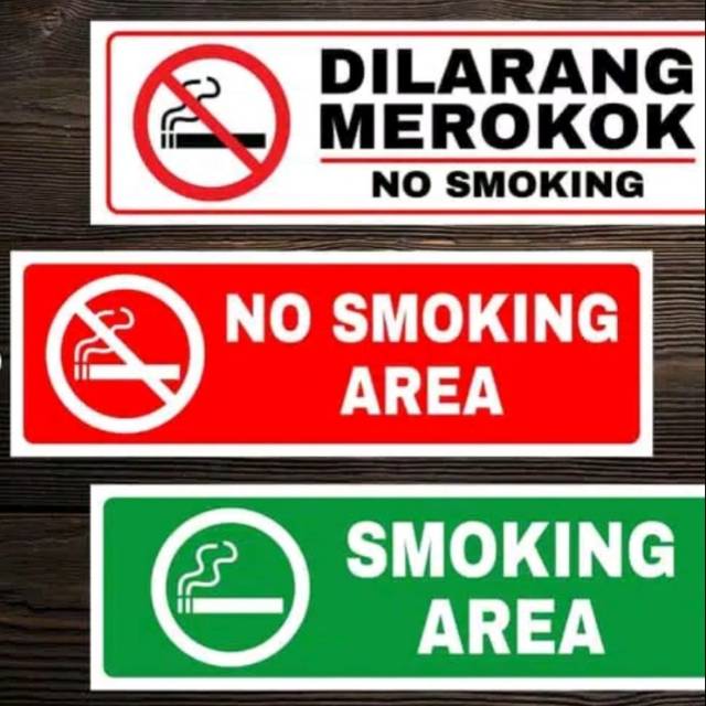 Jual Stiker Label sign Safety DILARANG MEROKOK/NO SMOKING AREA/SMOKING ...