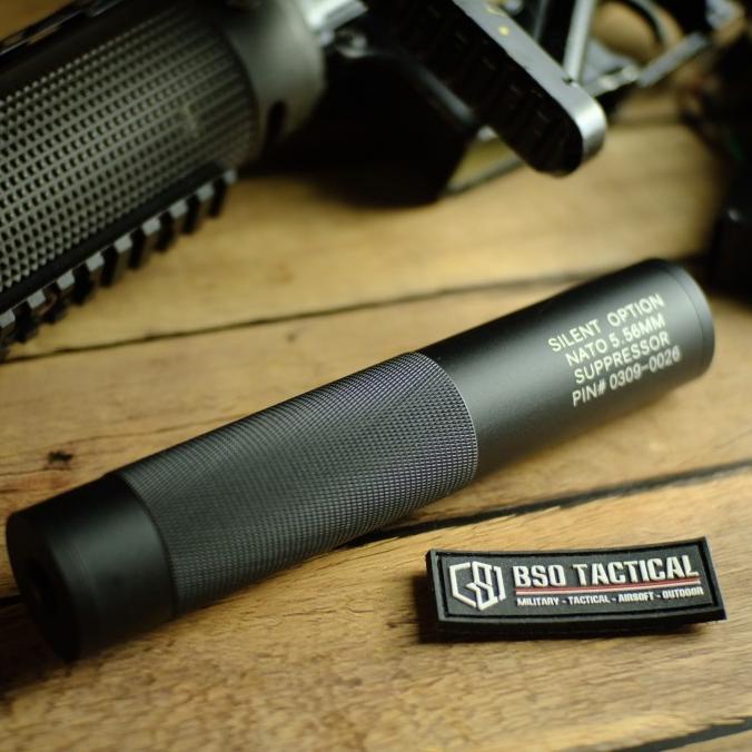 Jual Silencer Airsoft Silent Ops Nato 556 Suppressor Full Metal CW CCW ...