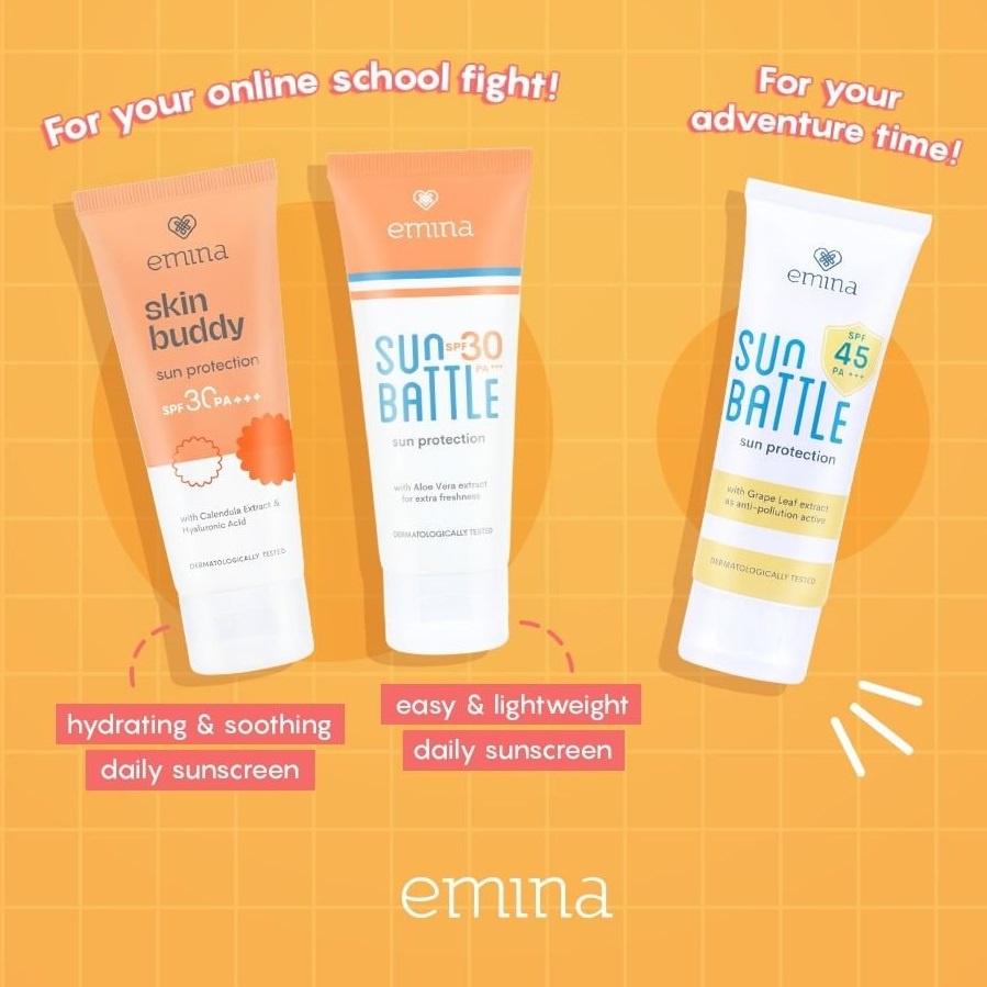 Jual EMINA Sunscreen { EMINA Sun Battle | EMINA Skin Buddy } | Shopee ...