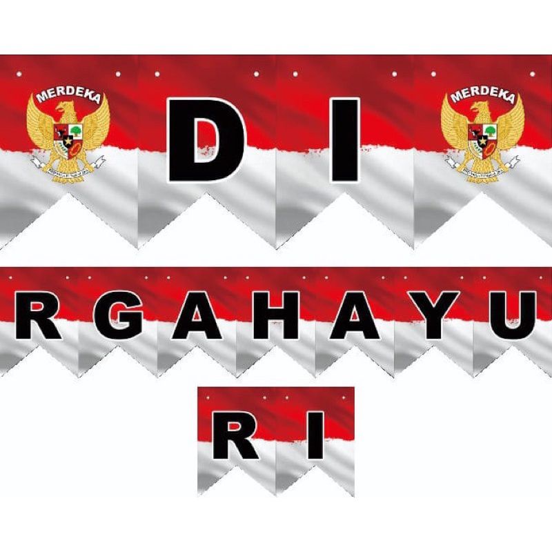Jual BANNER DIRGAHAYU RI SEGI LIMA / BANNER HUT RI / BANNER 17 AGUSTUS ...