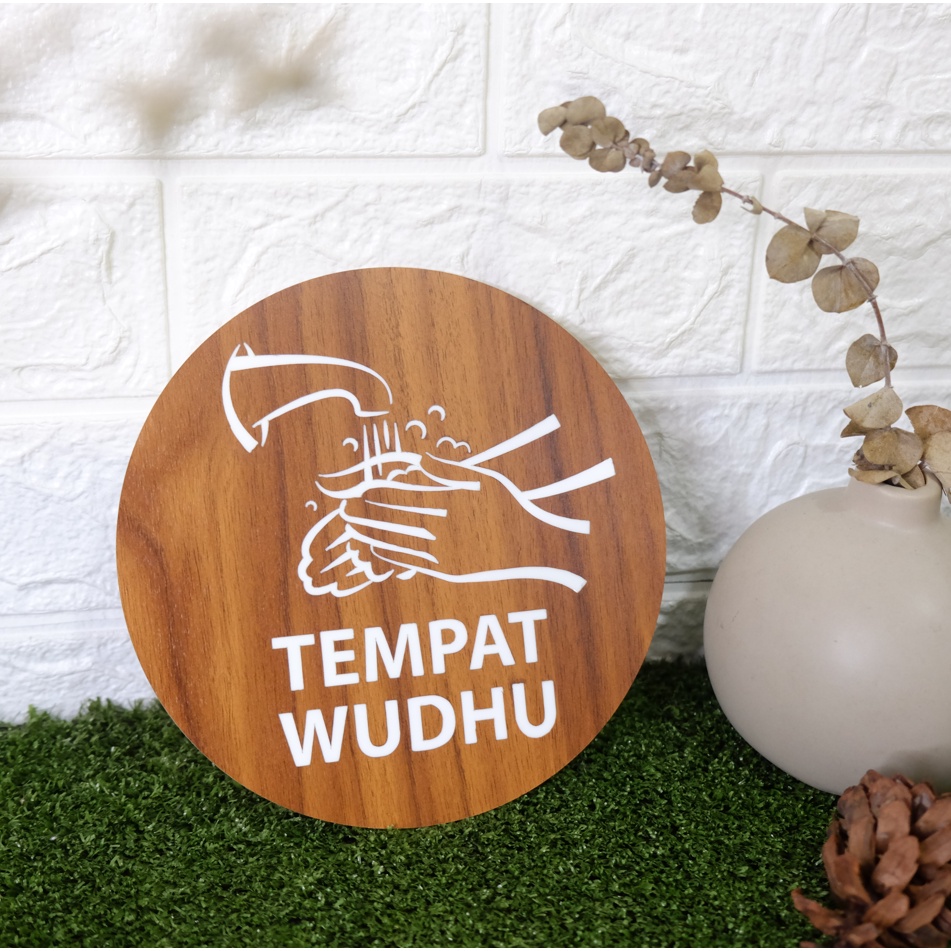 Jual Sign Board Akrilik Tempat Wudhu Label Tempel Akrilik Penanda ...