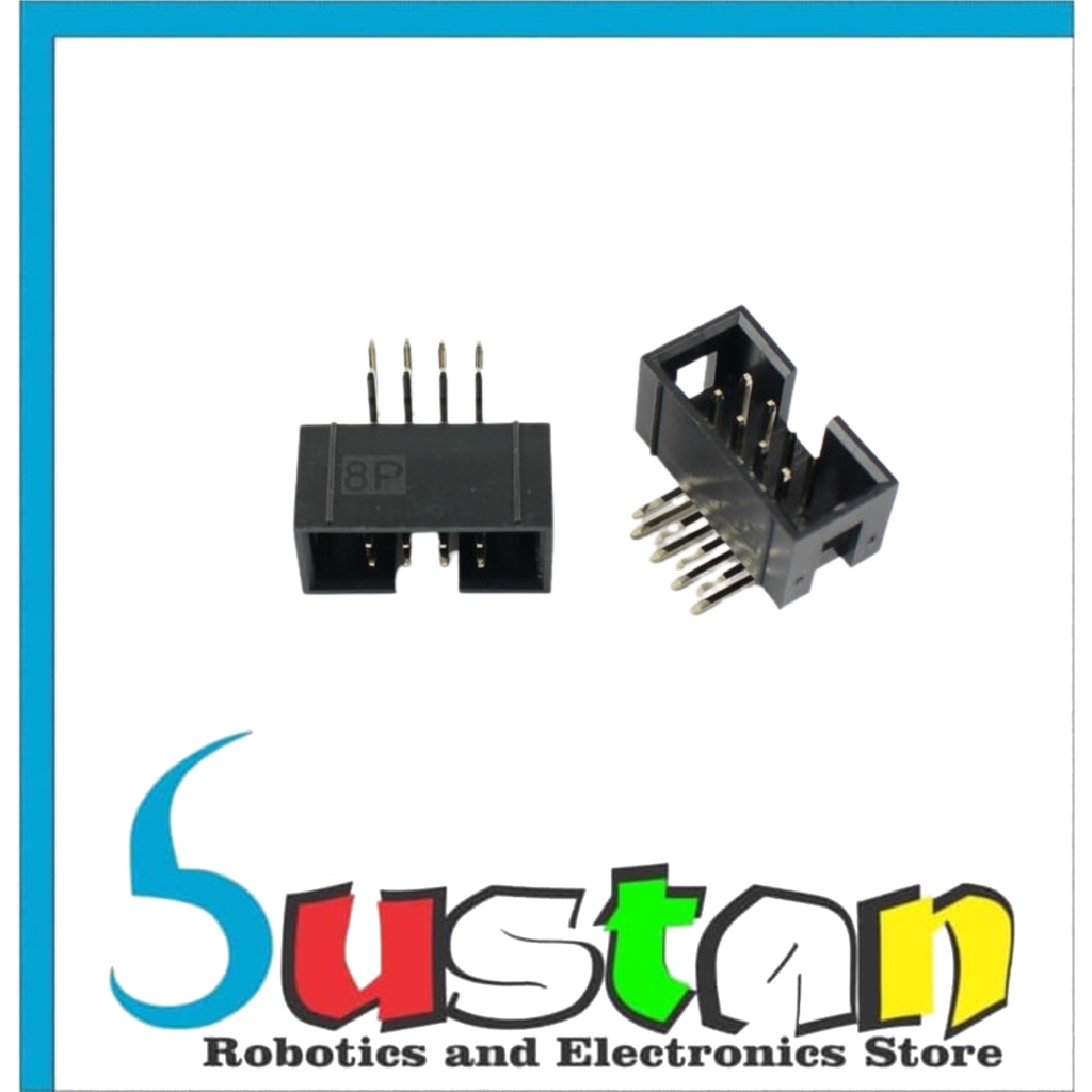 Jual DC3-8P 8PIN 2.54MM 2X4 PIN RIGHT ANGLE MALE IDC SOCKET BENGKOK L TEKUK | Shopee Indonesia