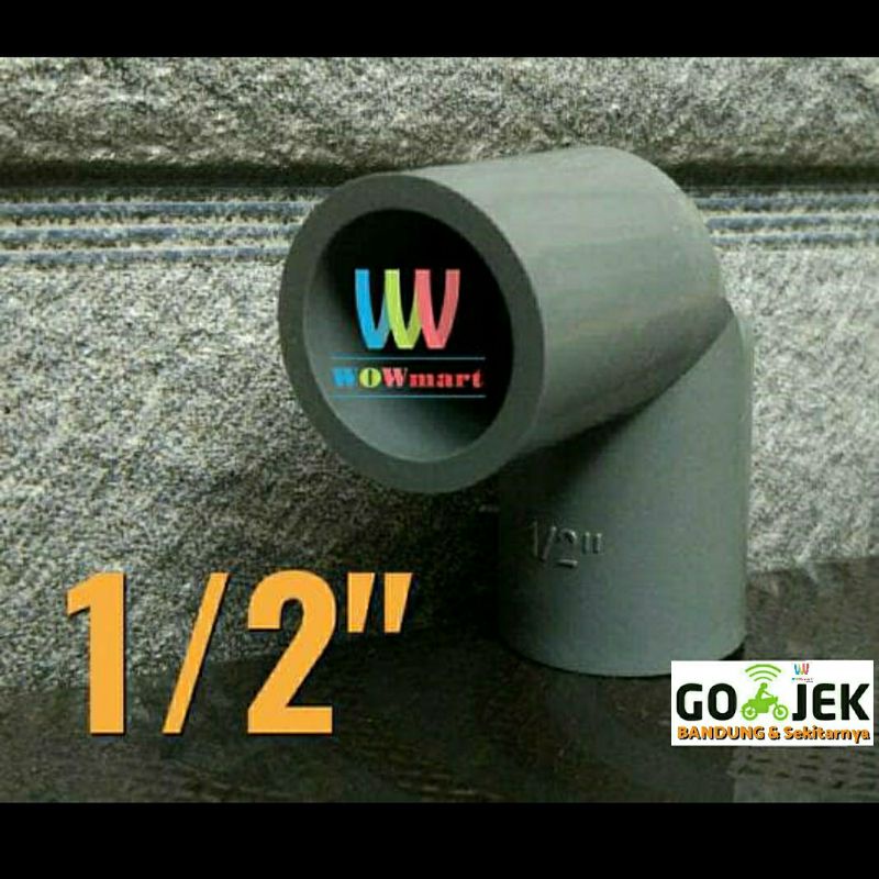 Jual Keni 1/2 " Inch PVC Polos Inci Belokan 1/2" Elbow Knee Sambungan Pipa | Shopee Indonesia