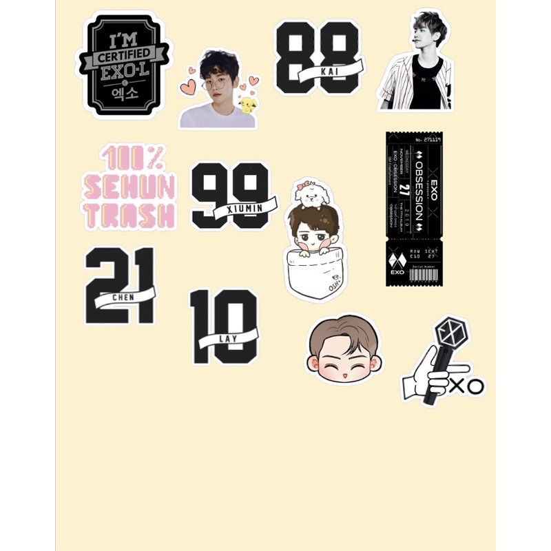 Jual Exo stiker pack Vol.02(Bisa custom) | Shopee Indonesia