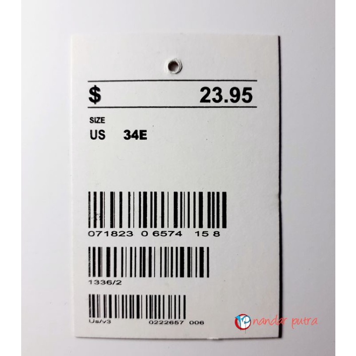 Jual (100 pcs)HangTag barcode / hangtag baju /hangtag ready stock/label ...