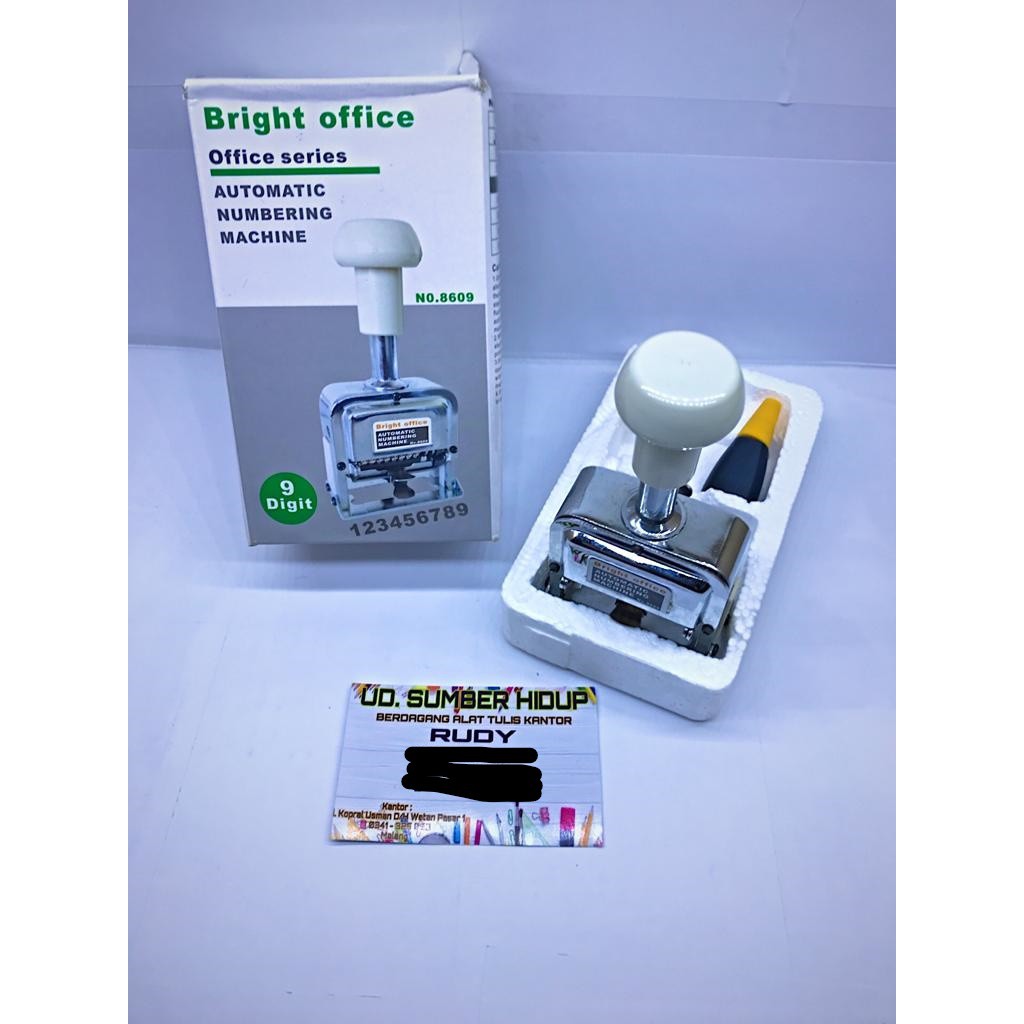 Jual Bright Office Automatic Numbering Machine *9 DIGIT (NO.8609 ...