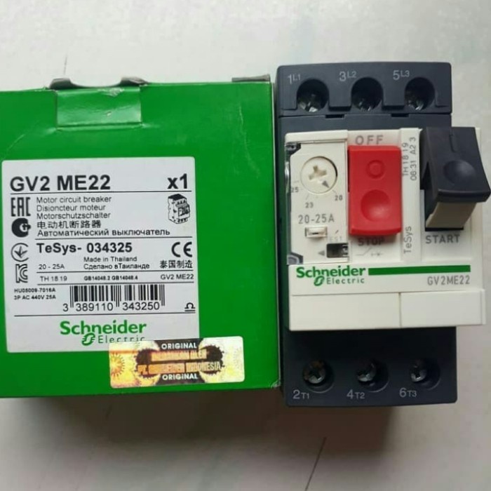 Jual Motor Circuit Breaker Schneider GV2ME22 New Original | Shopee ...