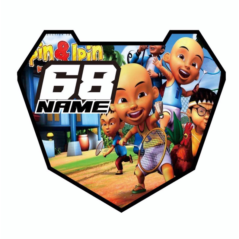 Jual PAPAN NOMER PUSHBIKE KARAKTER UPIN IPIN - PLATE NUMBER UPIN IPIN ...