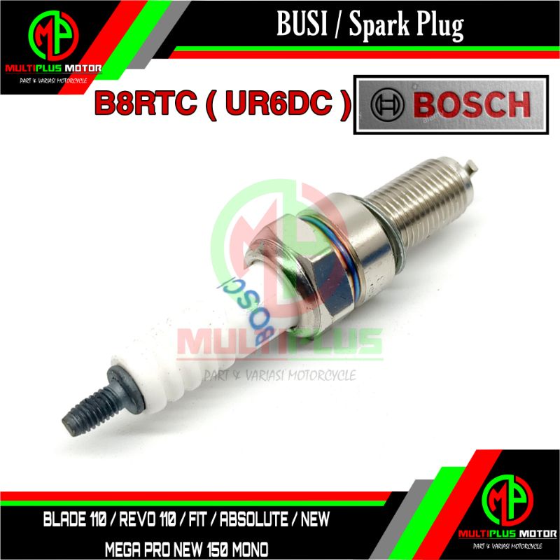 Jual Busi Spark plug BOSCH B8RTC (UR6DC),BLADE 110,REVO 110,REVO ...