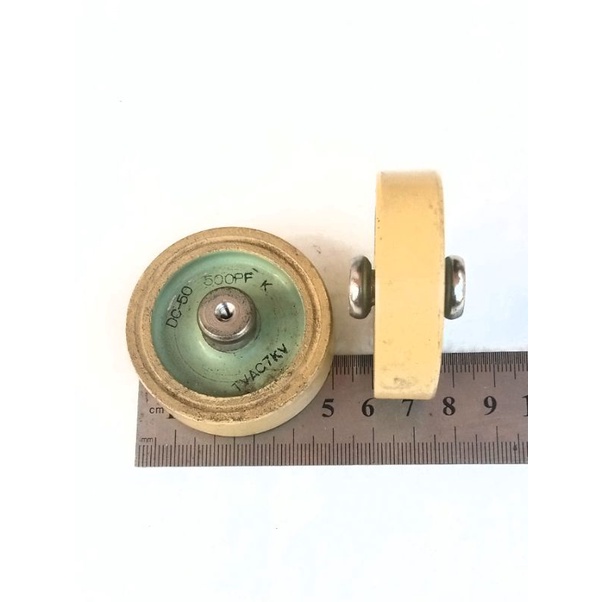Jual doorknob capacitor 500pf tvac 7kv 6kva pemancar rf kapasitor ...