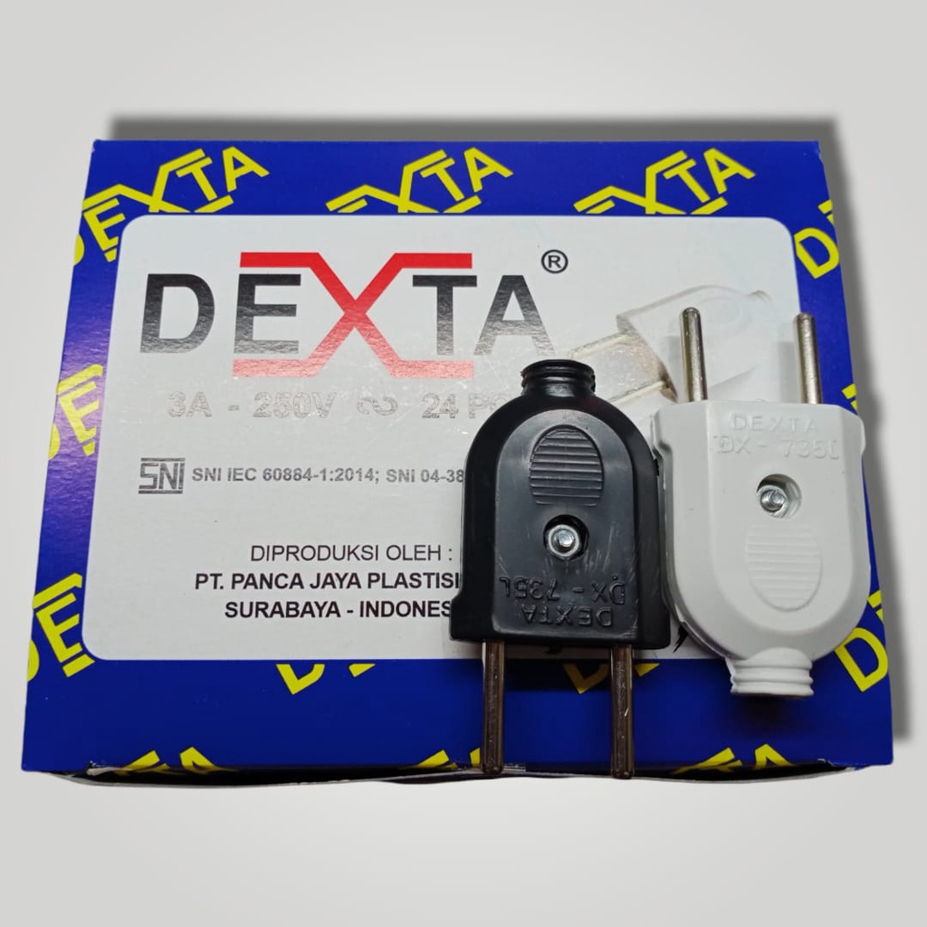Jual Steker Gepeng 1 Phase Hitam / Putih DEXTA Standar SNI Colokan ...